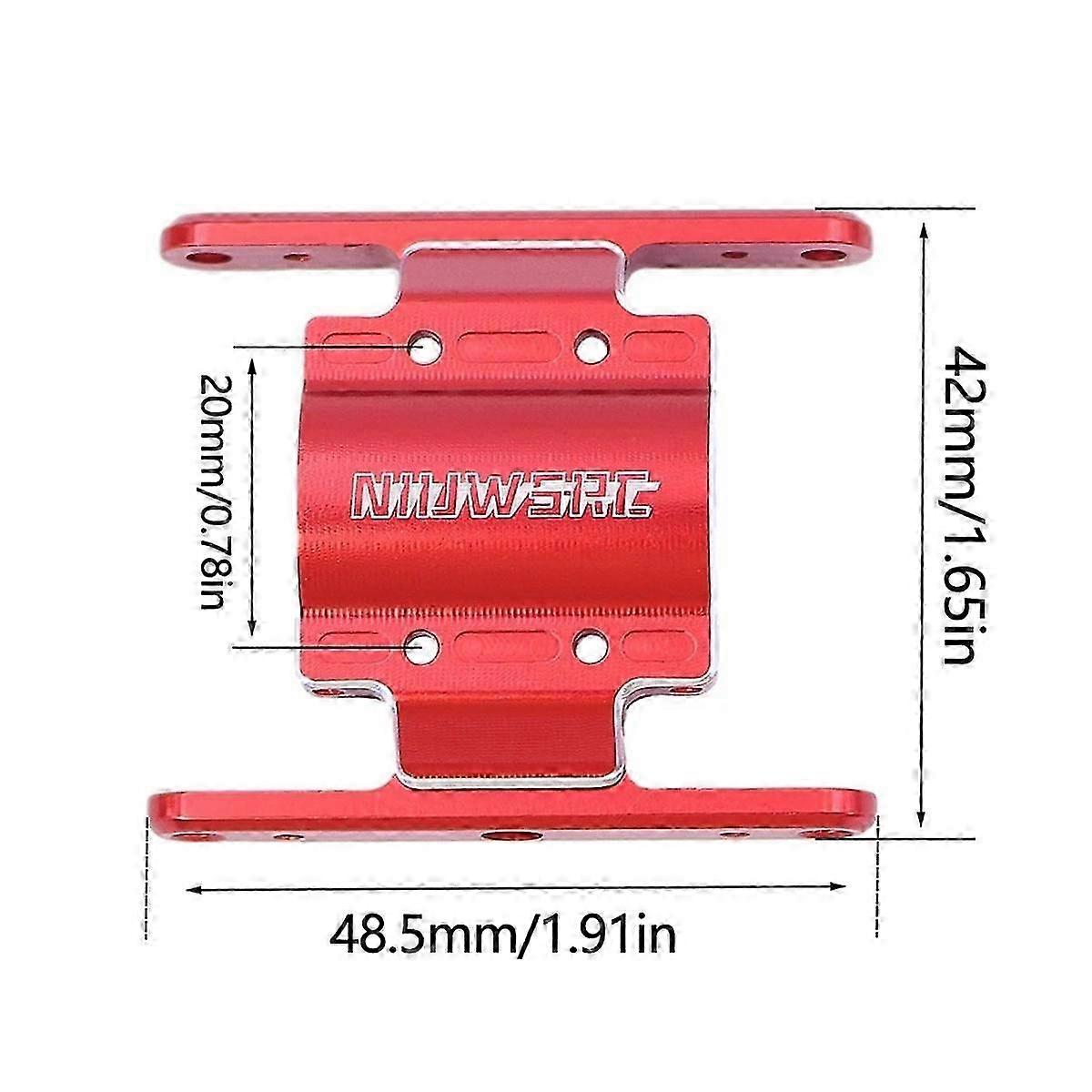 RC Skid Plate Gearbox Transmission Mount for 1/18 RC Crawler FCX 18 FCX18 Upgrade Parts Red ...