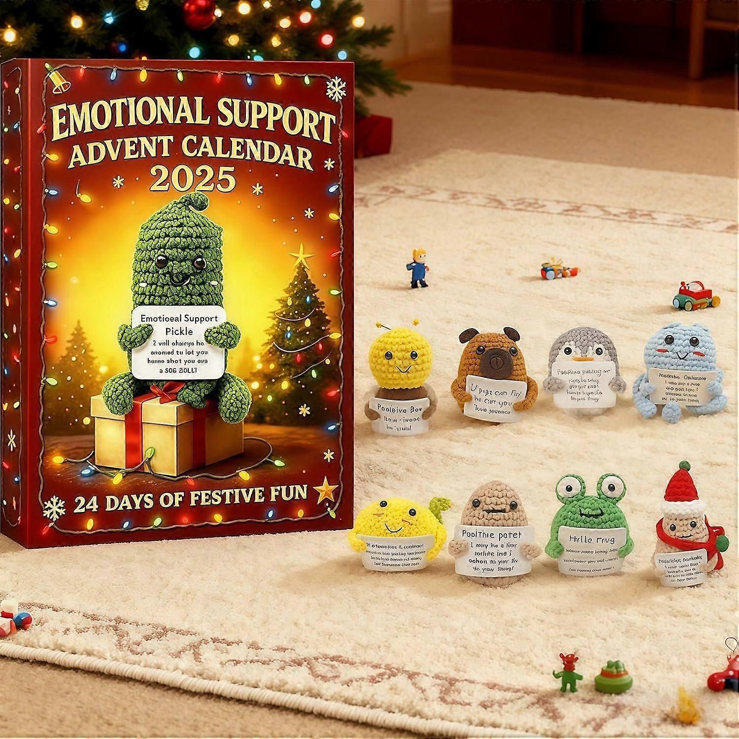 Emotional Support Advent Calendar 2025 24-Day Christmas Countdown with ...