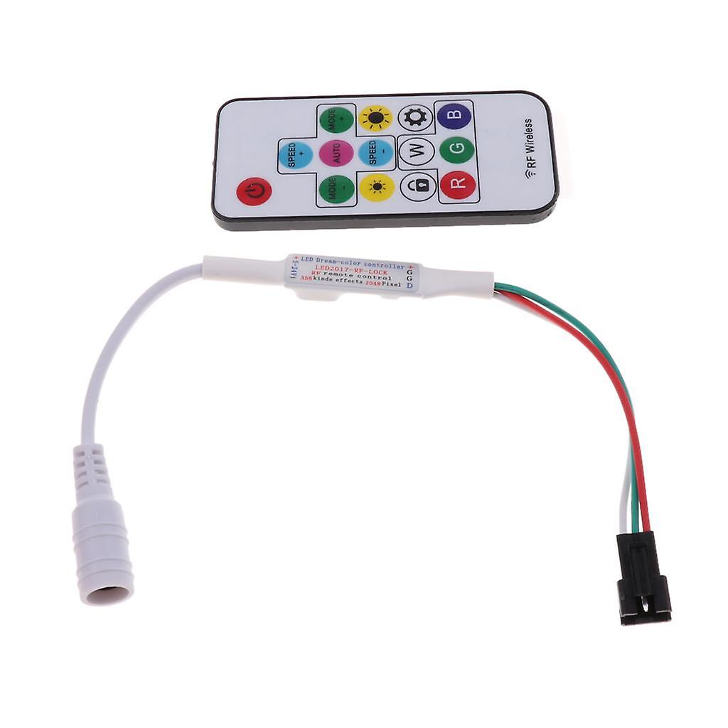 DC 5-24V RF Mini Wireless Remote Controller Dimmer for LED Strip Light ...