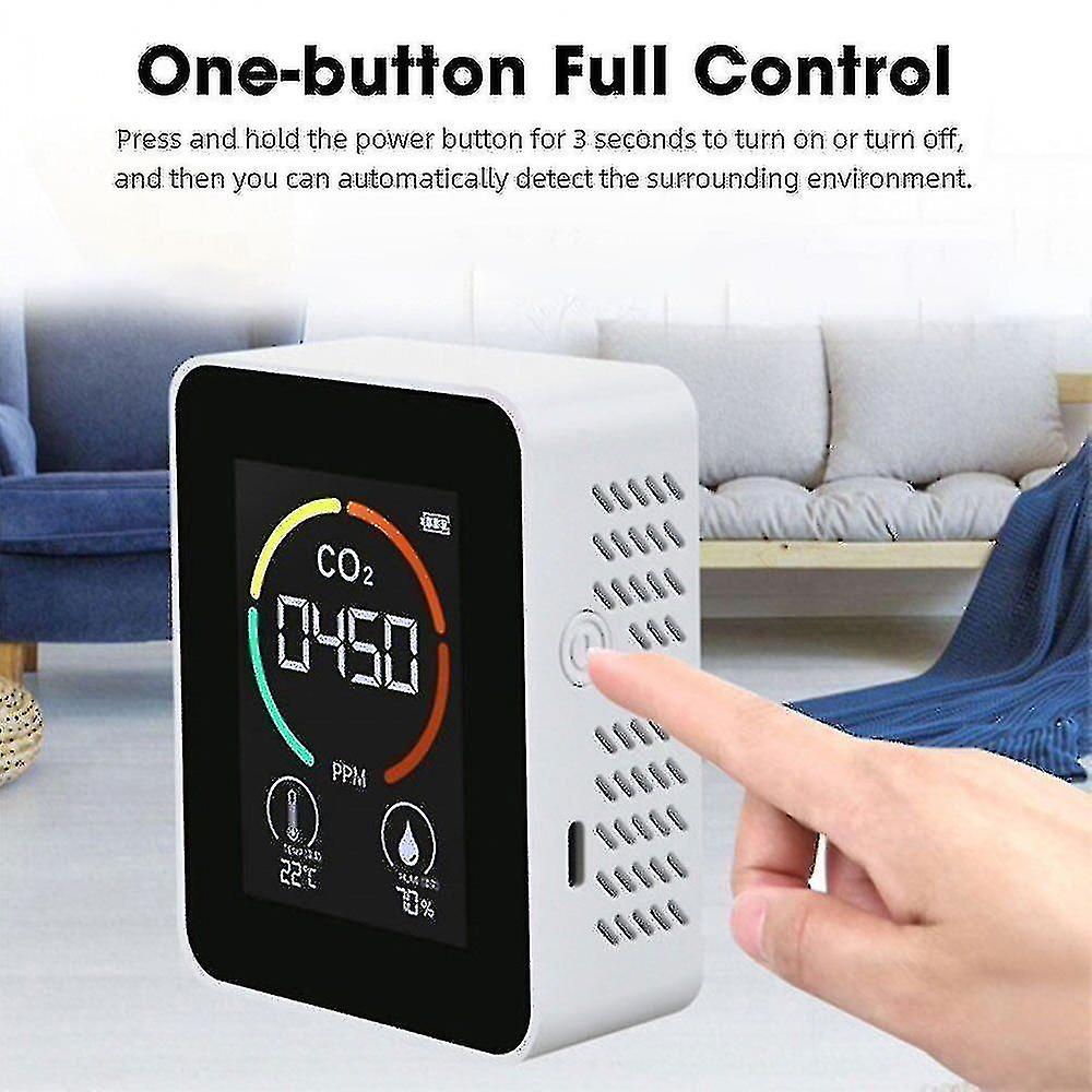 Indoor Co2 Sensor Co2 Meter Digital Air Detector Smart Air Quality ...