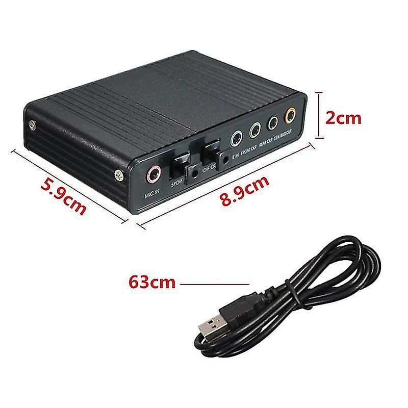 Usb Optical Sound Card 6 Channel 5.1 External Reverb Sound Card ...