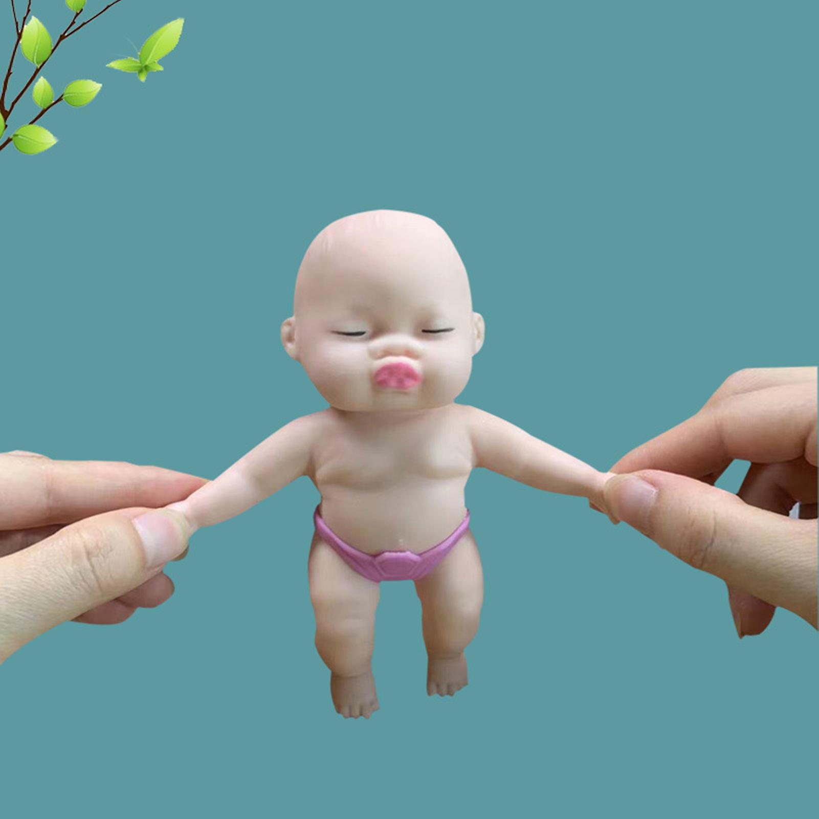 Simulation Human Baby Doll Squeeze Toy Tensile Rebound Baby Doll TPR ...