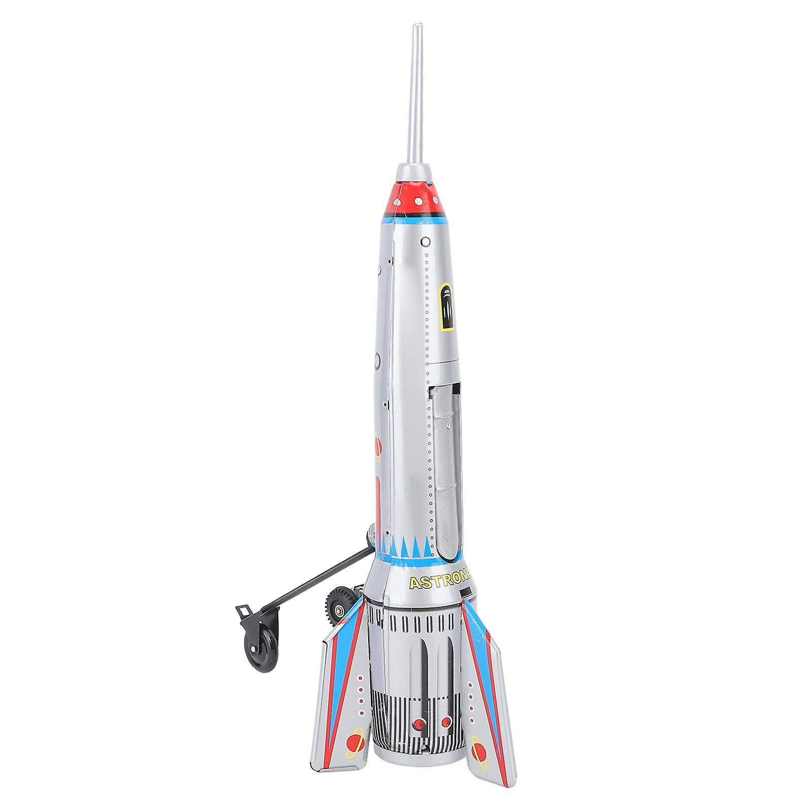 Tin Rocket Toy MS378 Vintage Decorative Collectible Rocket Ship Model ...