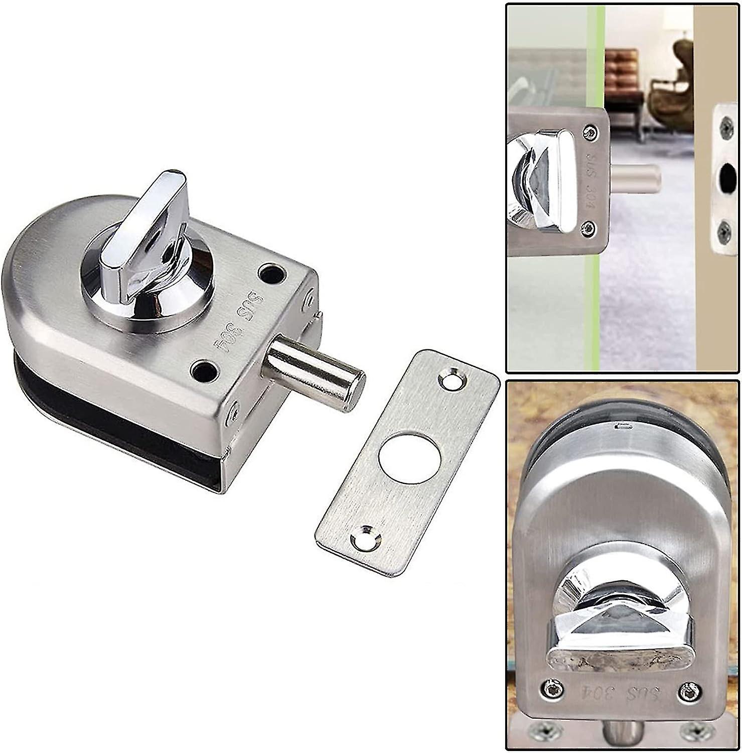 Glass Door Lock Stainless Steel Glass Door Lock Floor Latch Lock Bolt ...