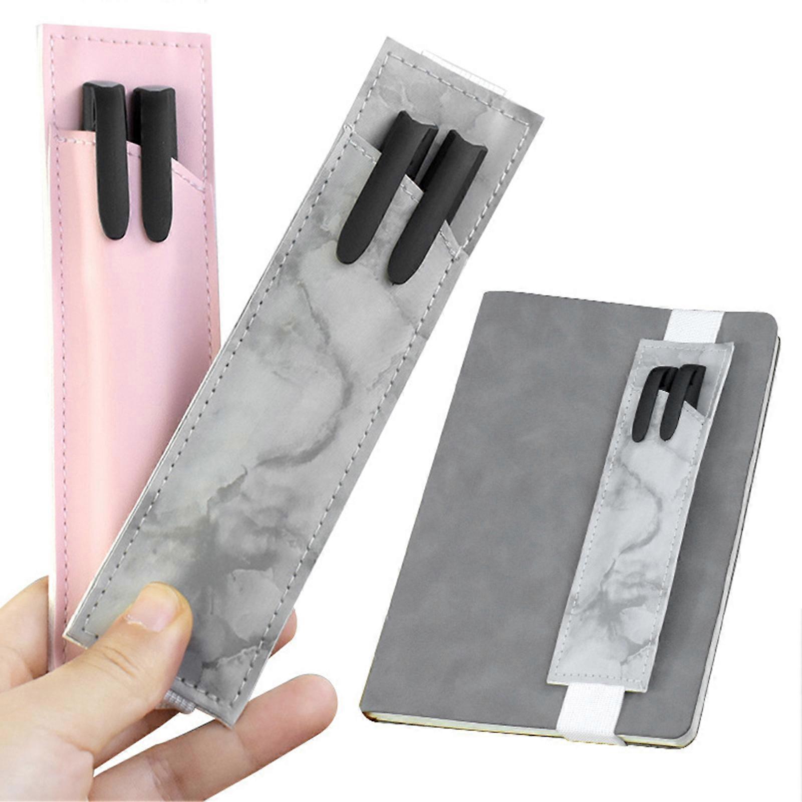 4Pcs Adjustable Elastic Band Pen Holder Faux Leather Pencil Pouch ...