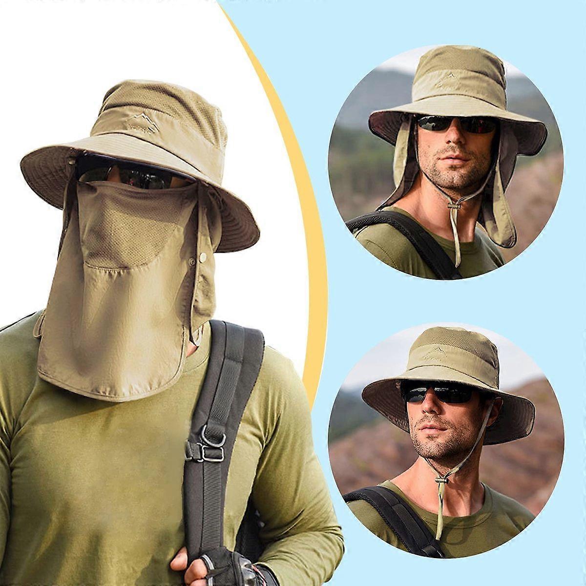 Unisex Bucket Hat With Neck Protection for Sun, Rain and Wind ...