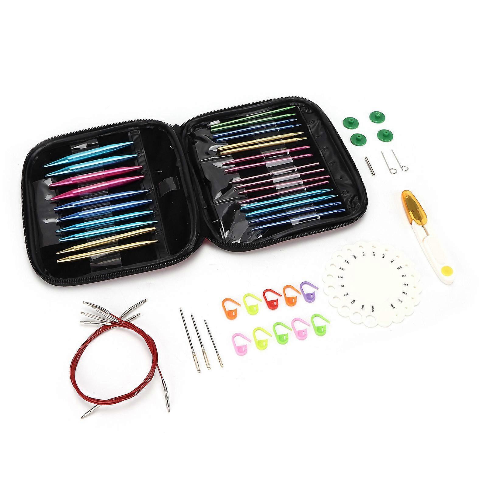 26Pcs Knitting Needle Set Removable Oxidized Aluminum Alloy U?Shaped ...
