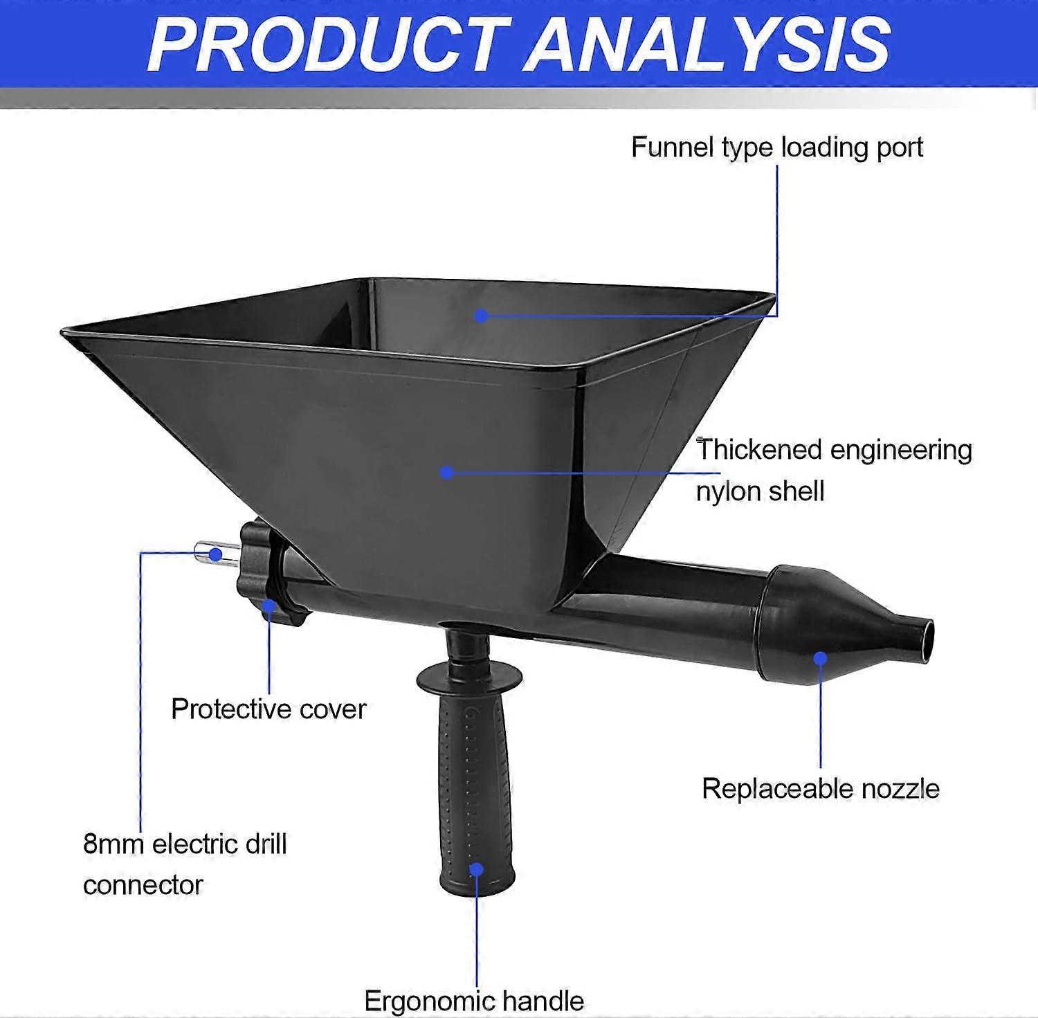 good Portable Electric Grout Gun, Grouting Caulking Guns, with 4 ...