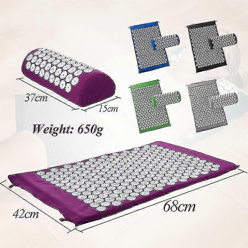 Non-slip Acupressure Cushion Massage Mat Body Pain Spike Fitness ...