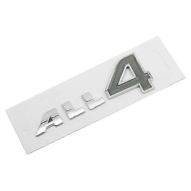 3d Metal Black Red ALL 4 Logo ALL4 Emblem Letters Car Badge Decal For ...