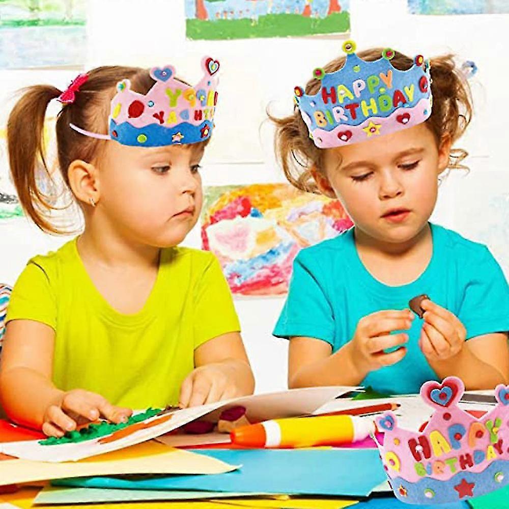 Diy Felt Crowns For Kids, Princess Tiaras Craft Kit Diy Birthday King ...