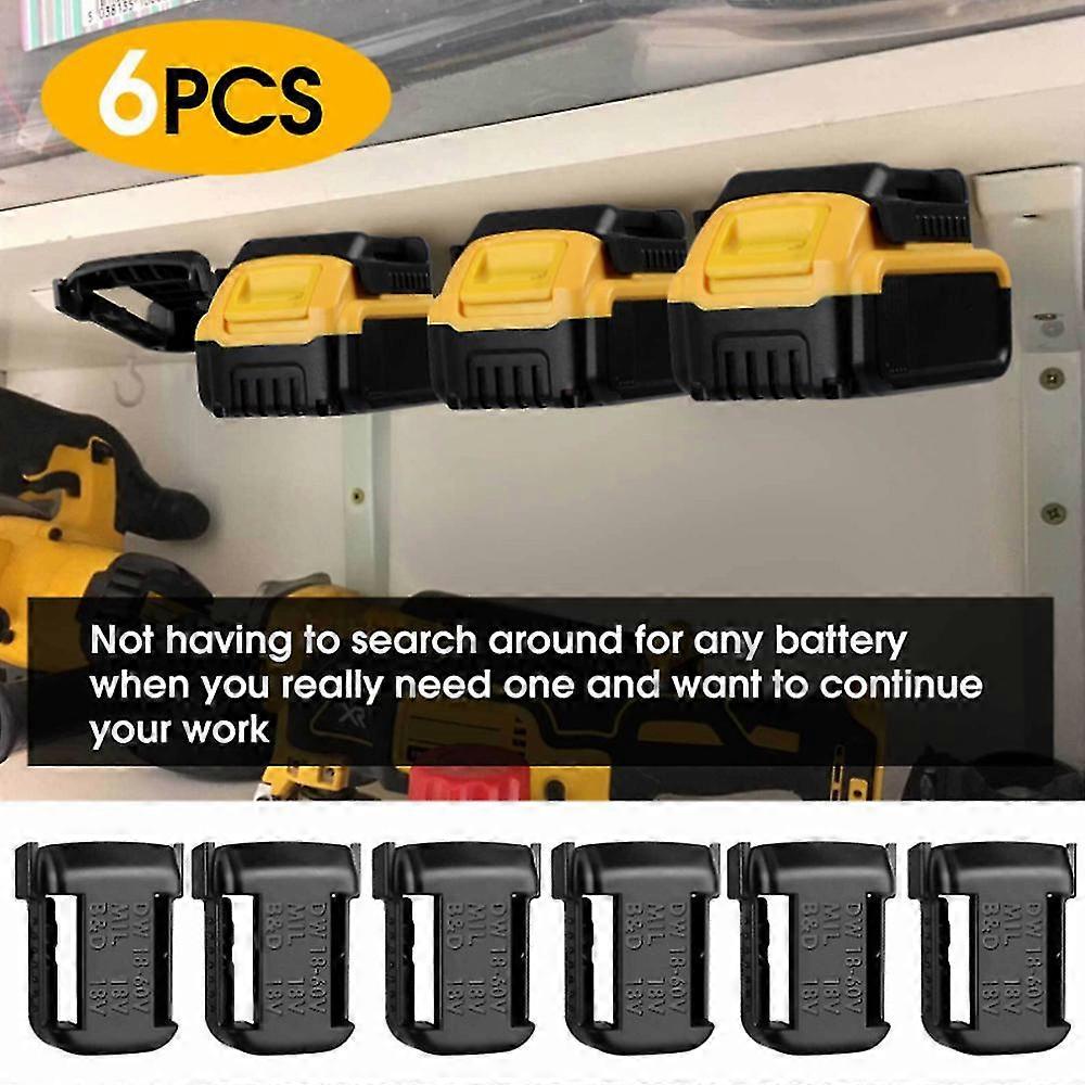 6Pcs Battery Mounts Battery Storage Rack Holder Protection Hanger for ...