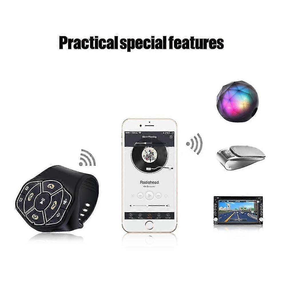 Wireless Car Steering Wheel Button Remote Control Bluetooth-compatible ...