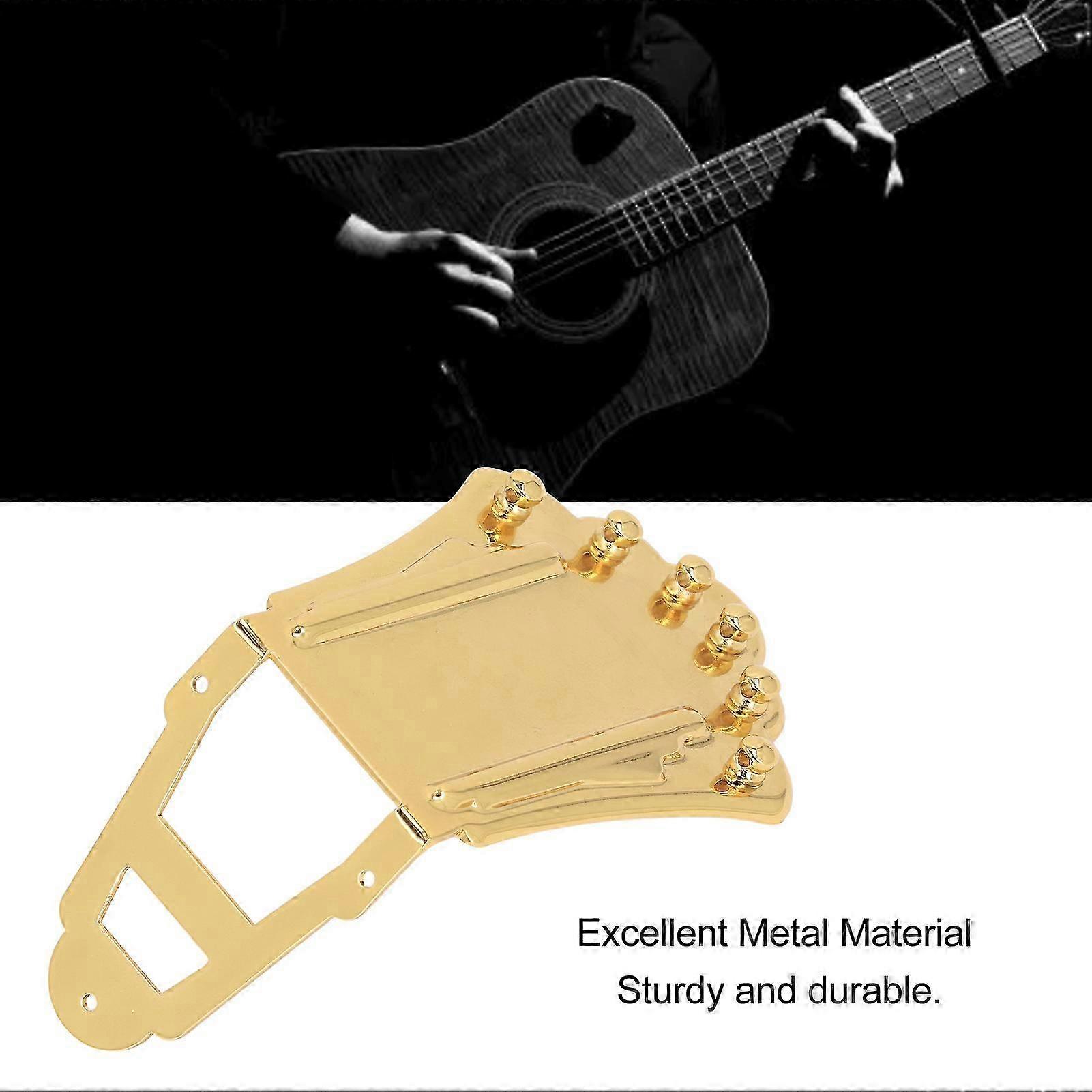 Guitar Tailpiece Replacement Solid Metal 6 Strings Guitar Trapezoidal ...