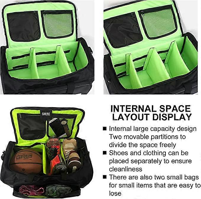 Sports Duffel Bag - Multi-Function Bag 20 for Travel Gym Black | Fruugo UK