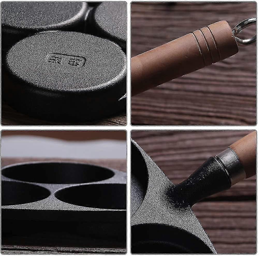 Mini Egg Pan 3 Shapes Cast Iron Omelette Frying Pan Egg Burger Fried ...