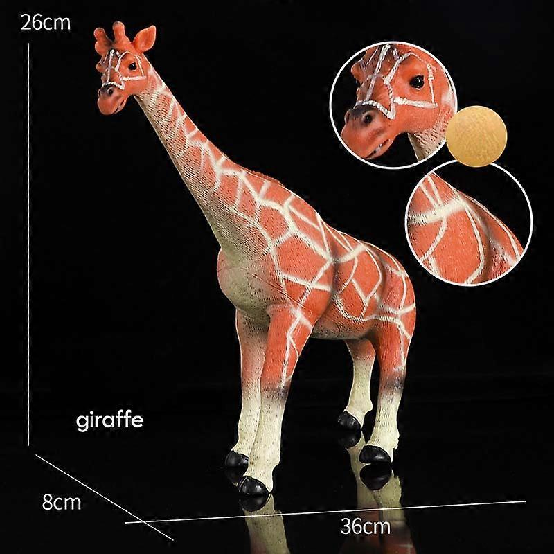 Large Simulation Animal World Model Toy Wild Animal Tiger Lion Giraffe ...