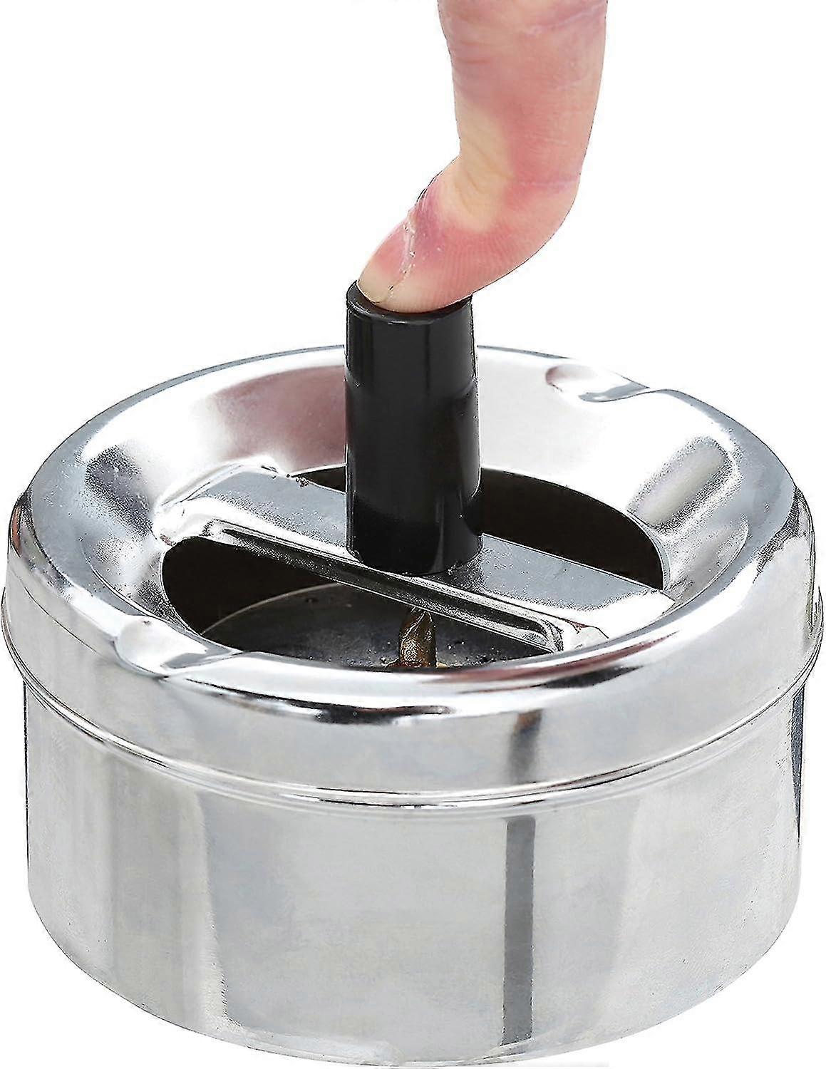 Ash Tray Small Silver Outdoor Ashtray Chrome Outdoor Ashtray With Lid ...