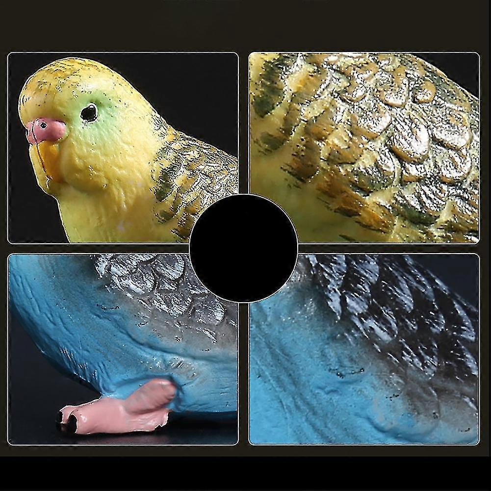 Emulation Parrot Budgerigar Bird Animal Model Toy Plastic Craft ...