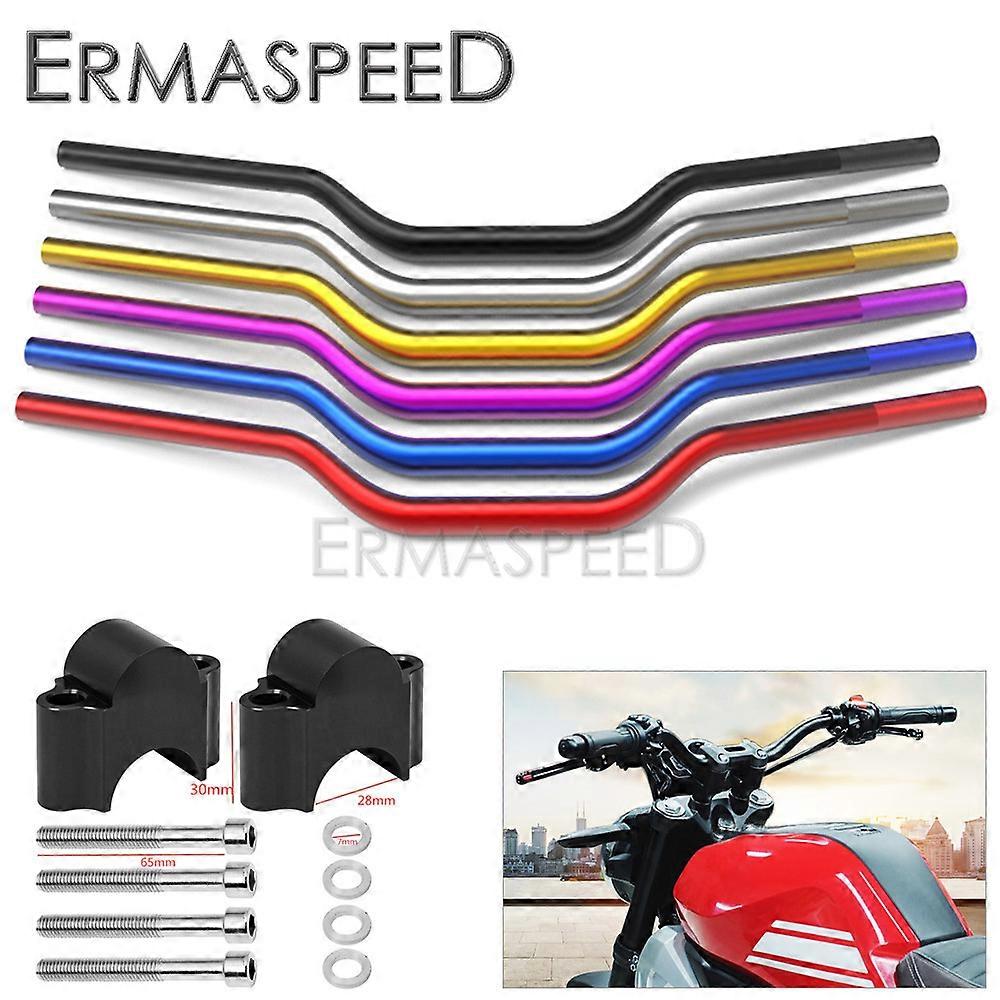 1 1/8 28mm Motorcycle Handlebars Set CNC Heighten Handle Bars Riser Mount Clamp for Dirt Bike ...