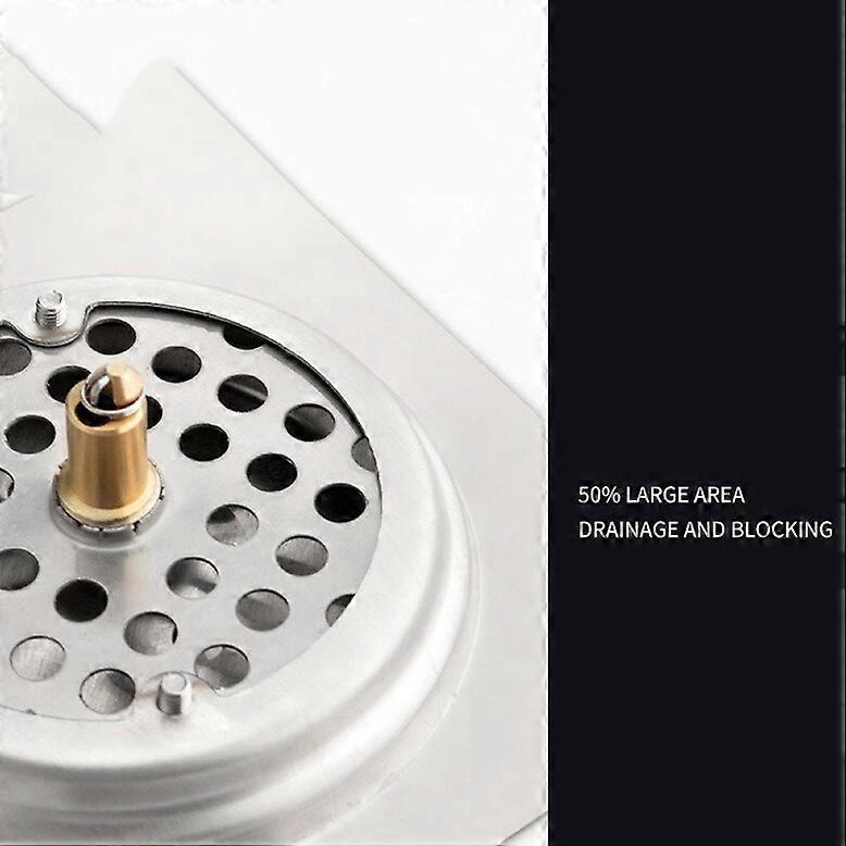 15x15cm Stainless Steel Round Pop Up Foot Floor Drain Bathroom Shower 15x15cm-stainless-steel-round-pop-up-foot-floor-drain-bathroom-shower