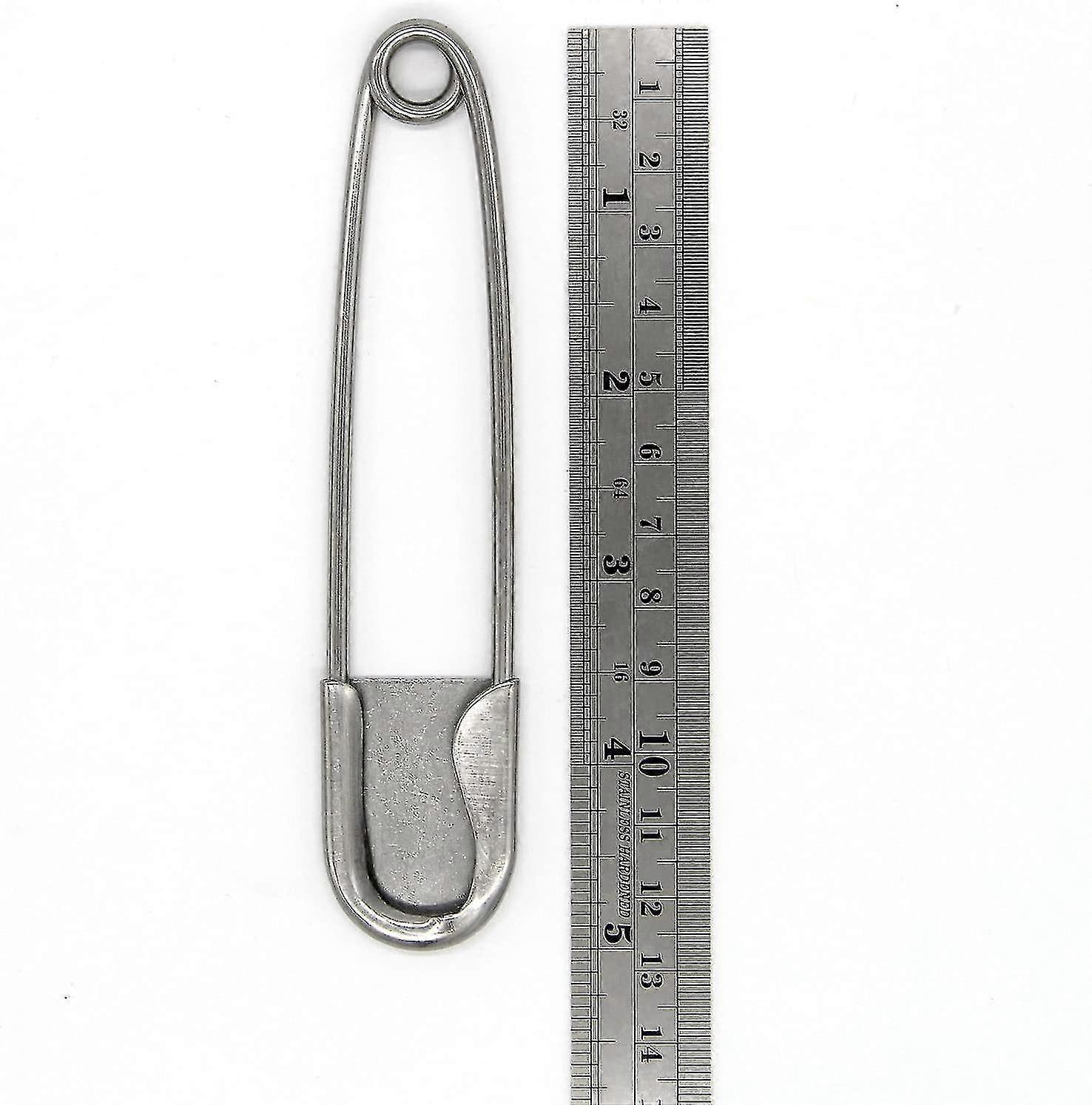 10 Pack Extra Large Safety Pins Super Heavy Duty Jumbo 5" High Quality ...