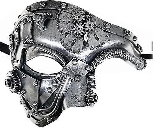 Metal Cyborg Venetian Mask, Masquerade Mask For Halloween Costume Party ...