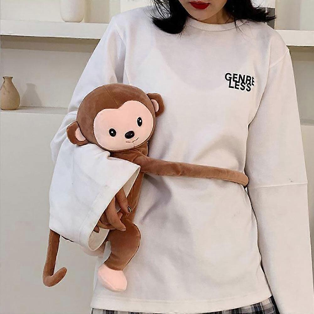 Women Lovely Monkey Plush Backpack Shoulder Bag Cartoon Children ...