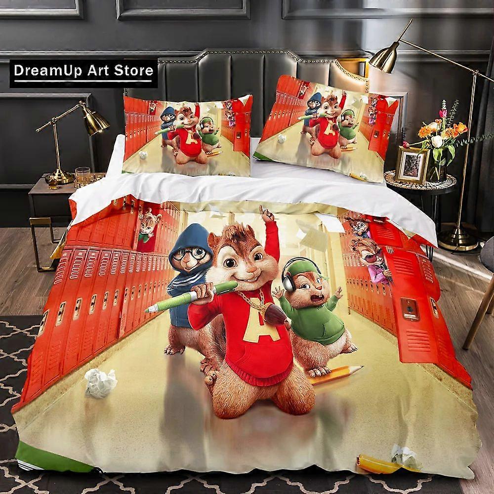 a3471 Bed Sheets C-Chipmunk A-Alvin Bedding SetDuvet Cover Double Adult ...