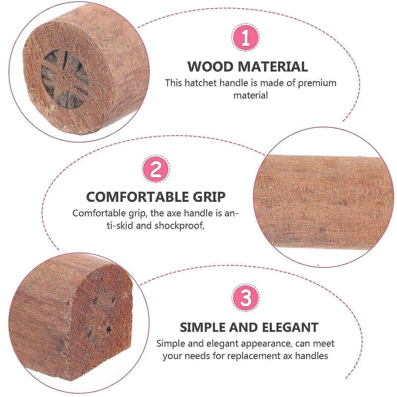 2pcs Hatchet Handle Axe Handle Replacement Square Wooden Handle Broad ...