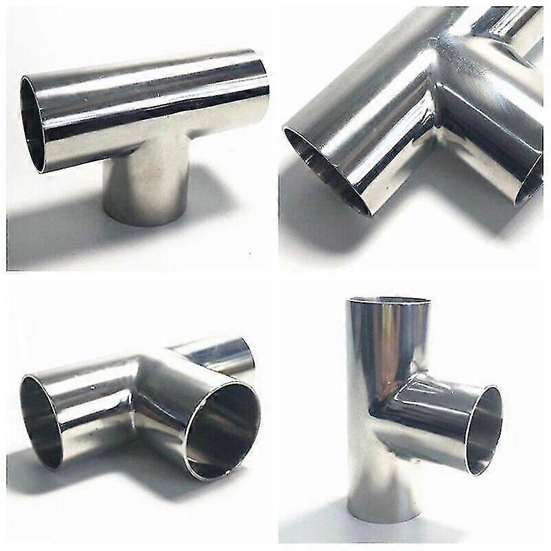 19-63mm 304 Stainless Steel Equal Tee T Shape Pipe T-piece Exhaust Tube ...