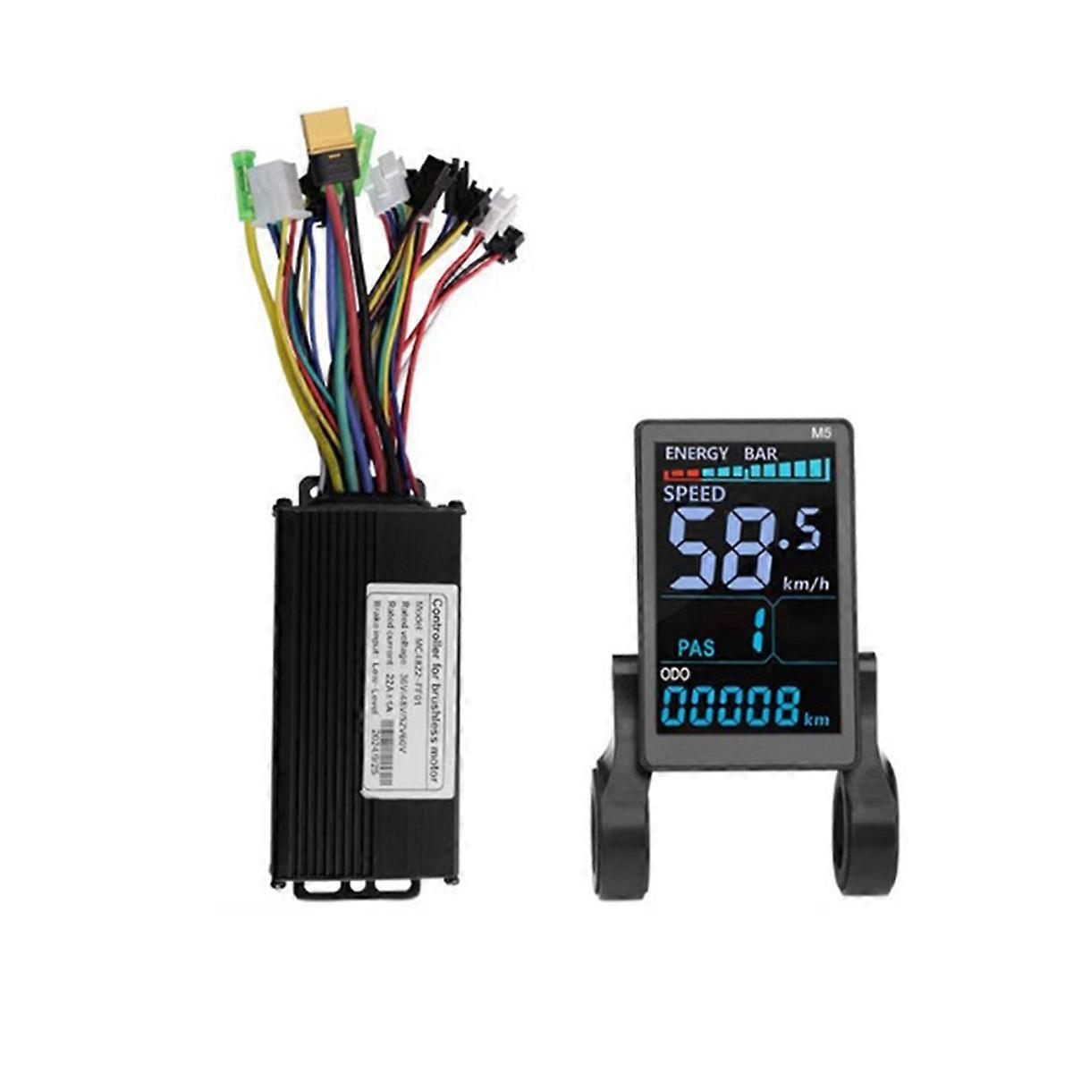M5 Electric Bike Color LCD Display Meter 36V 48V/22A 9 Tube Sine Wave ...