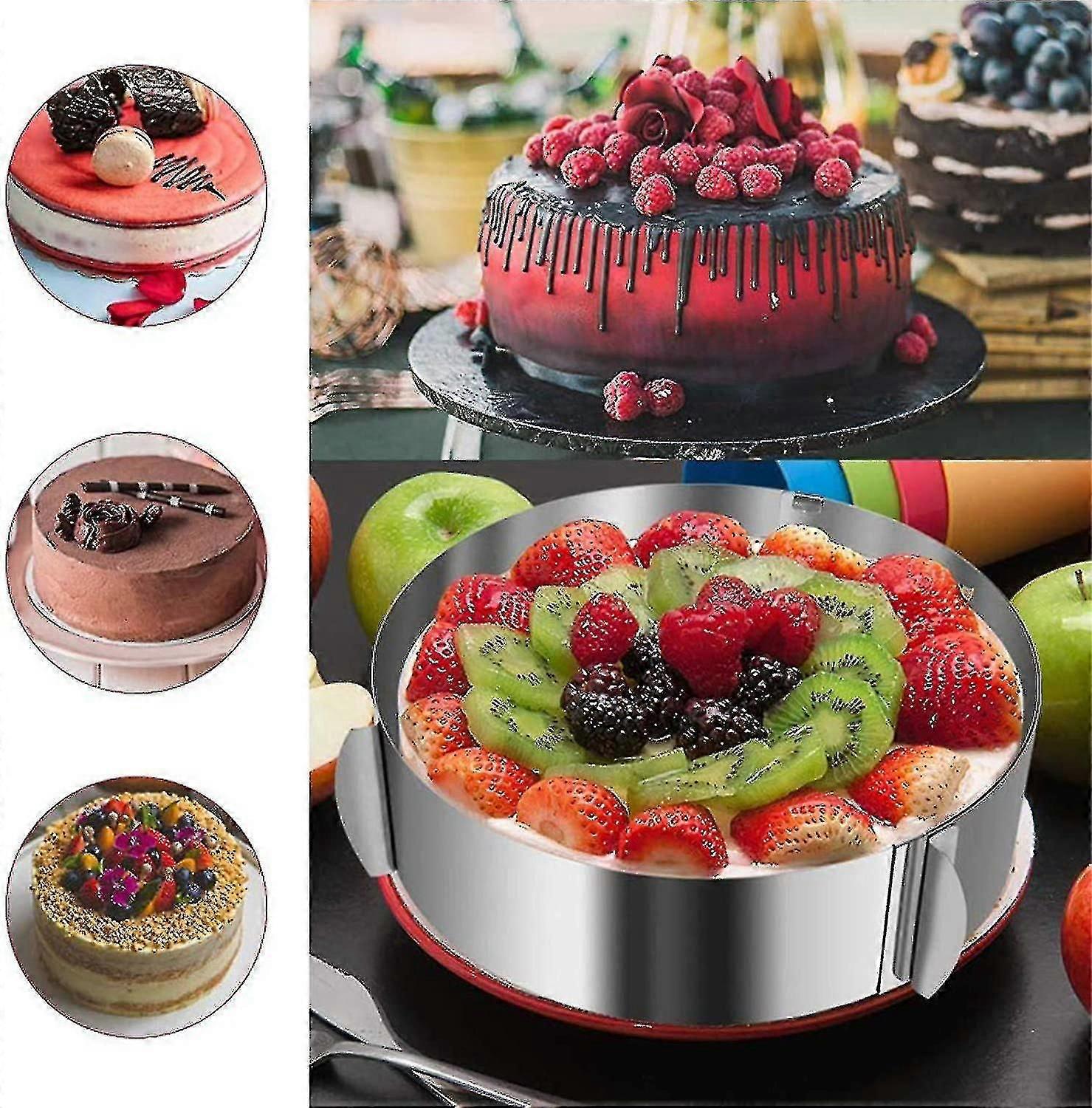 Cake Mold , 20to40cm Adjustable Stainless Steel Cake Ring,, Cake Collar ...