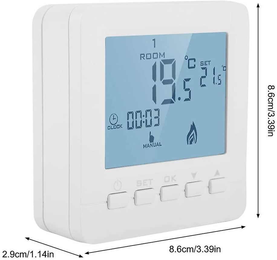 Digital LCD Display Thermostat Smart Temperature Controller 5A Heat ...