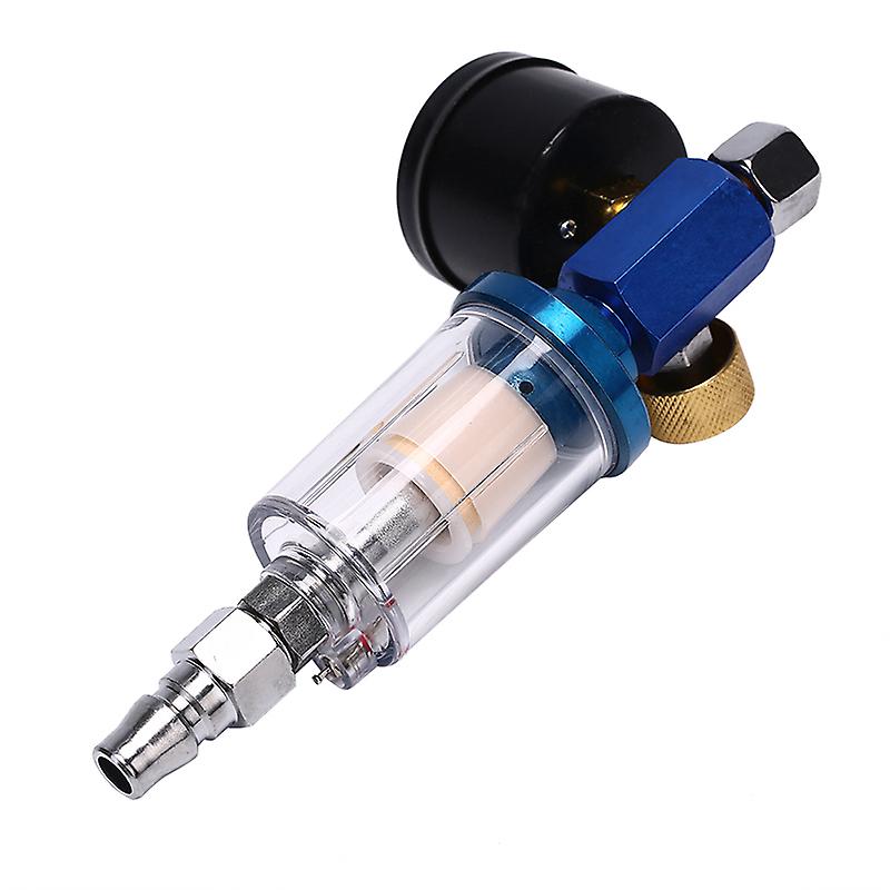 Spray Paint Gun Kit Air Regulator Gauge & In-line Air Oil Water ...