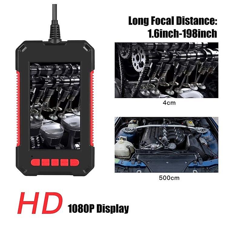 4.3" borescope with screen P40 HD industrial auto repair camera 2m pipe ...