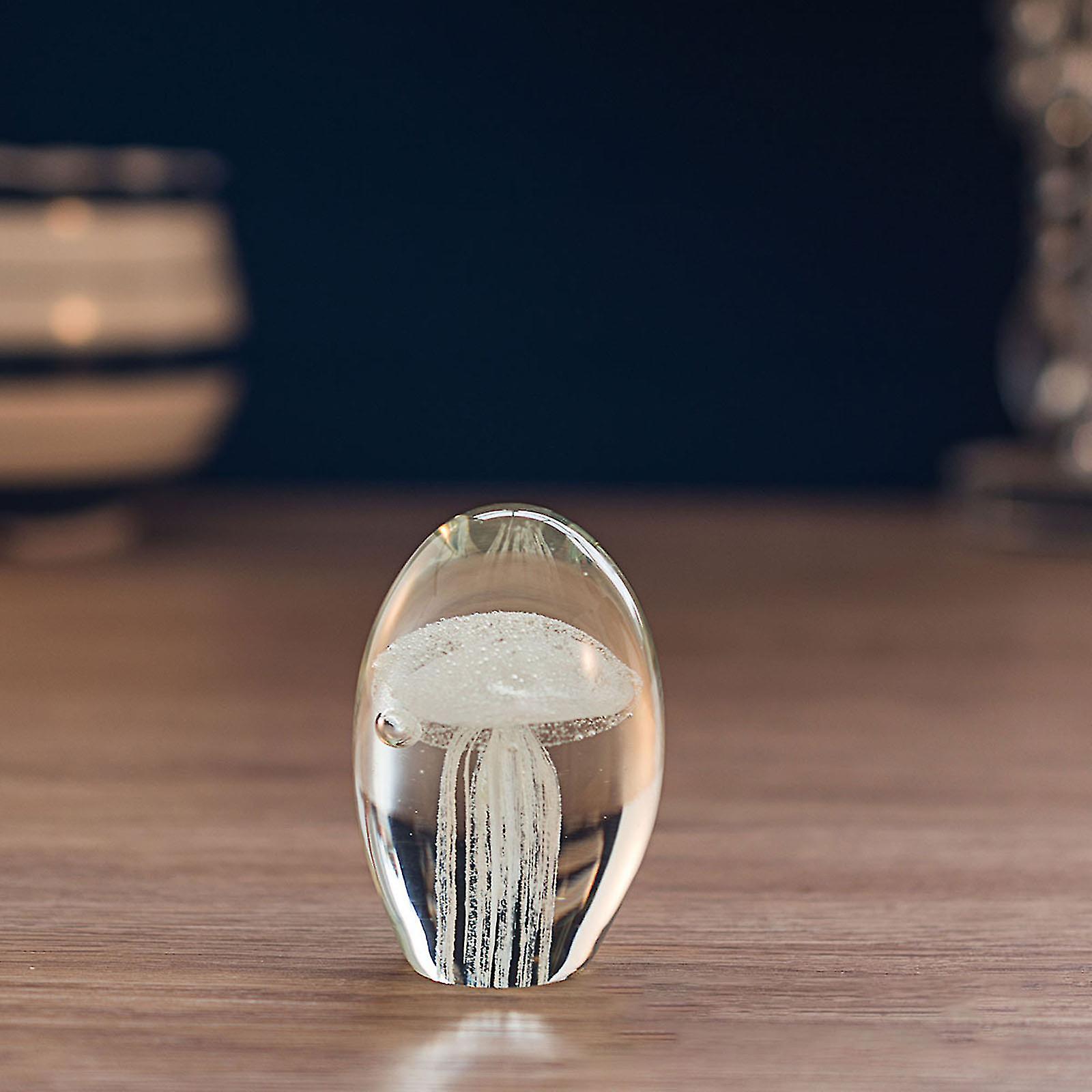 3d Crystal Jellyfish Ornament Sea Animal Paperweight Crafts Collectible ...