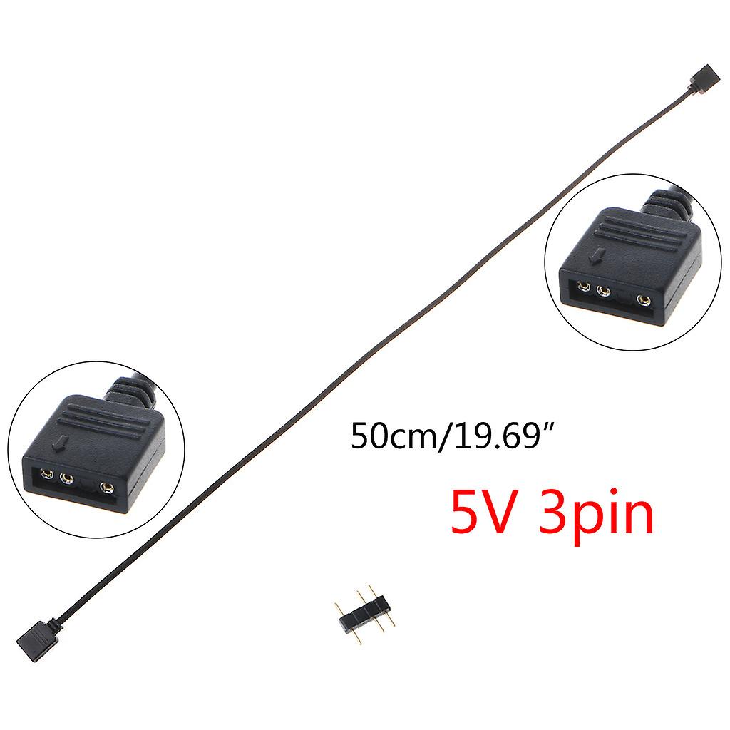 5V 3 Pin Computer Motherboard Extension Cable RGB Interface Connector ...