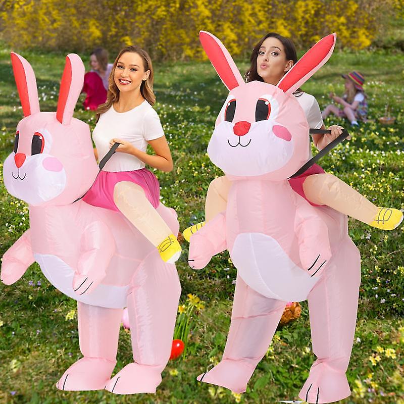 Rabbit Inflatable Costume Half Body Leak-proof Realistic Looking Bright ...