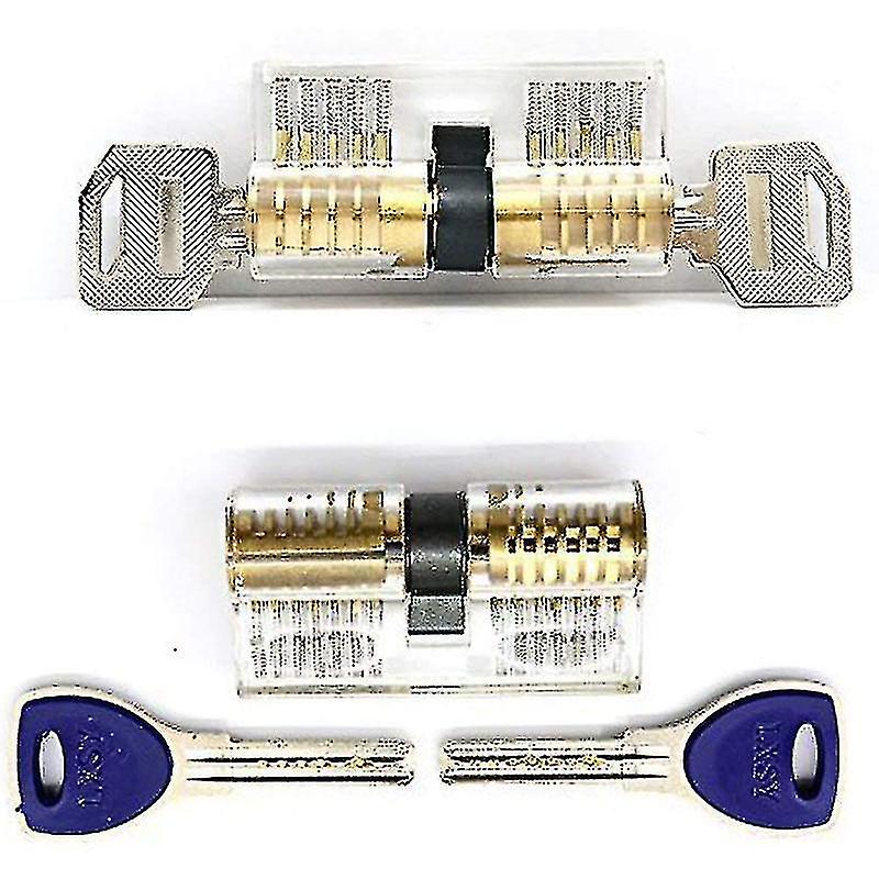 Practice Lock Set,7 Transparent Locks Clear Cylinder Lock With Keys Pro ...