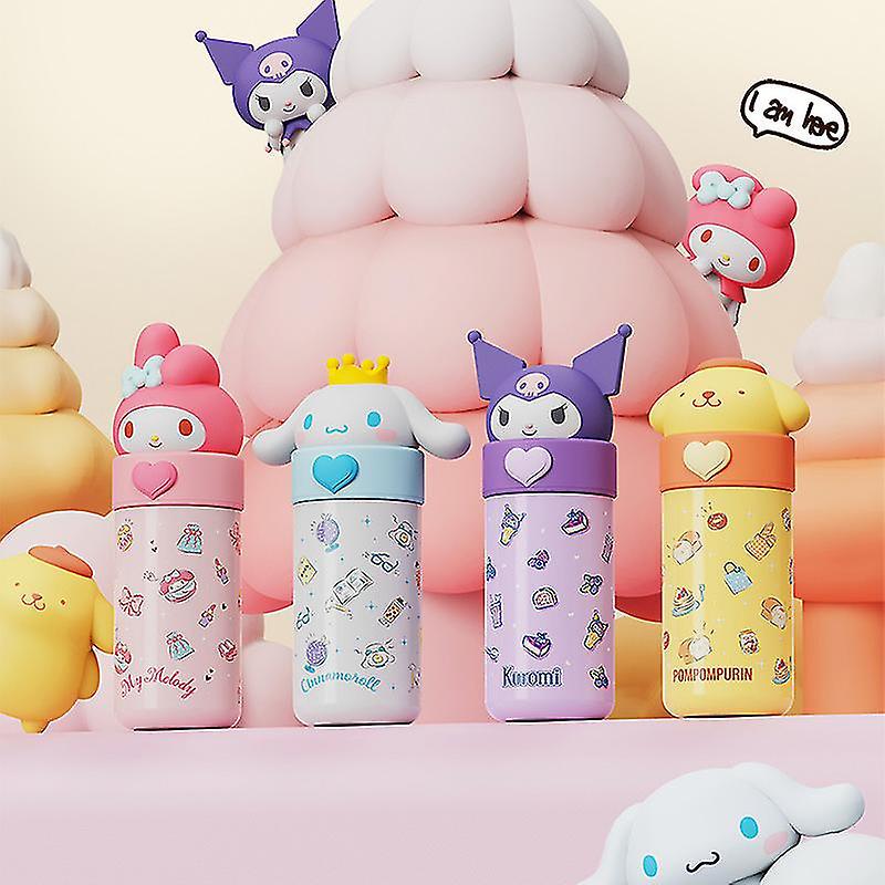 350ml Sanrio Hello Kitty Stainless Steel 316 Thermos Kawaii Kuromi Cinnamoroll Melody Kids ...