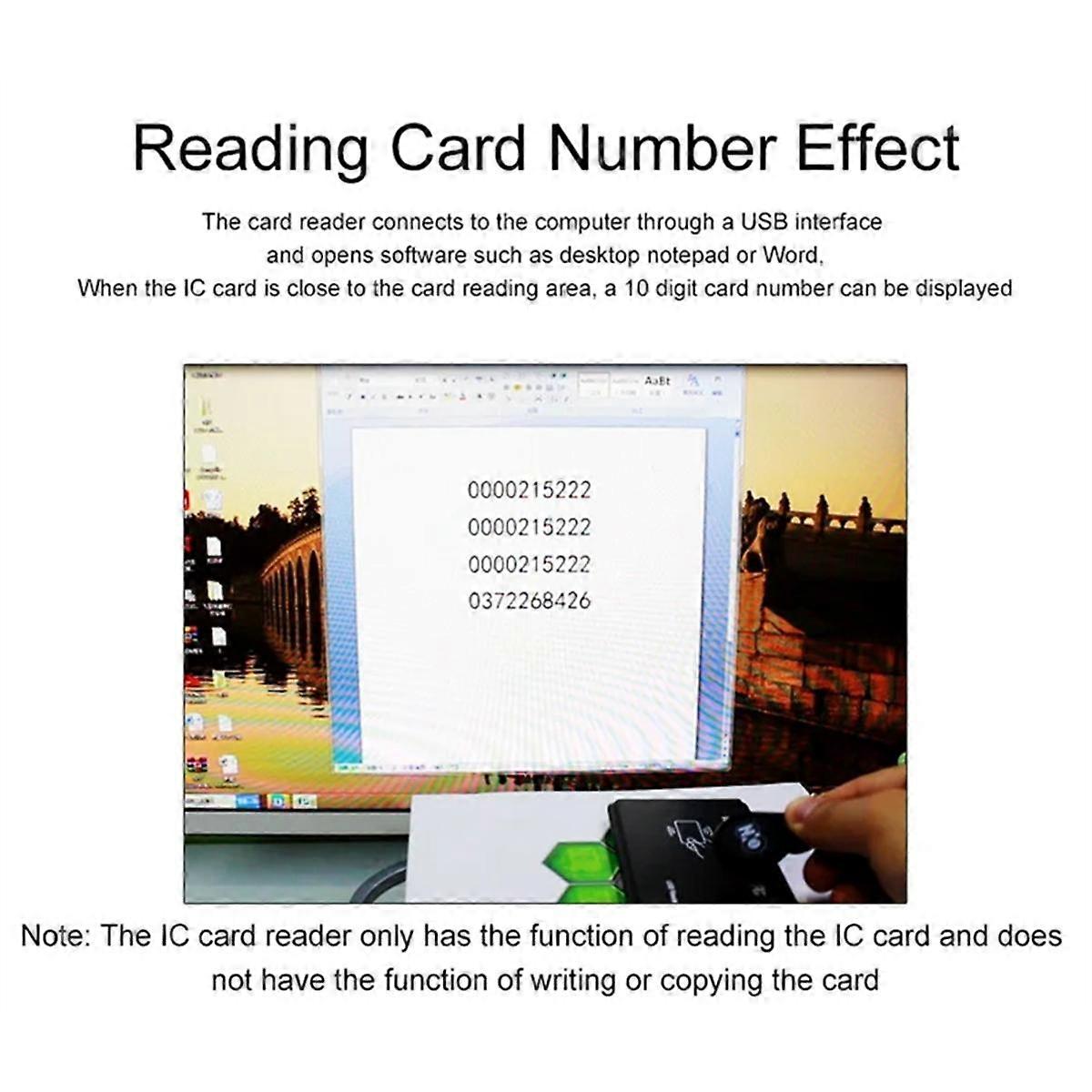 RFID Smart Card Reader with USB Port, 13.56MHz IC Card, Contactless ...