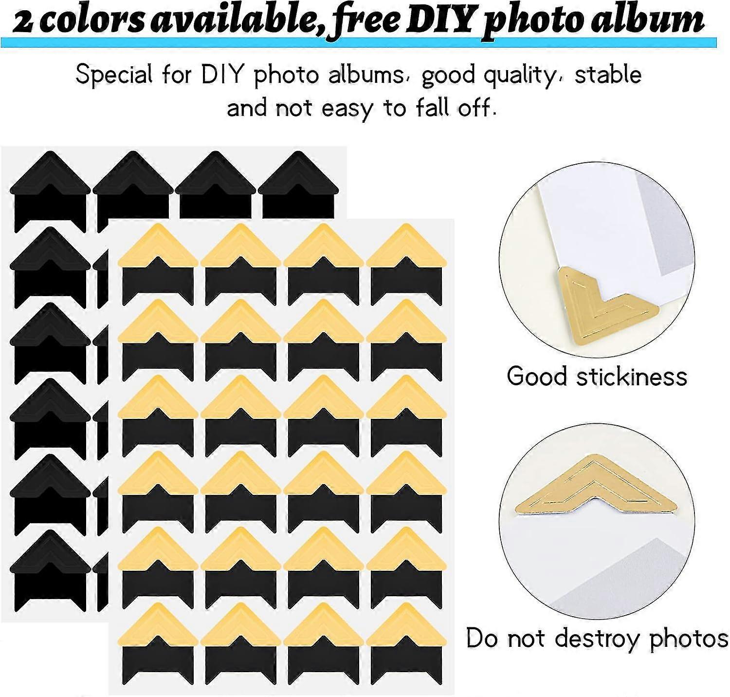 10 Sheets 240 Pieces Self-Adhesive Photo Corners, Photo Montage Corners ...