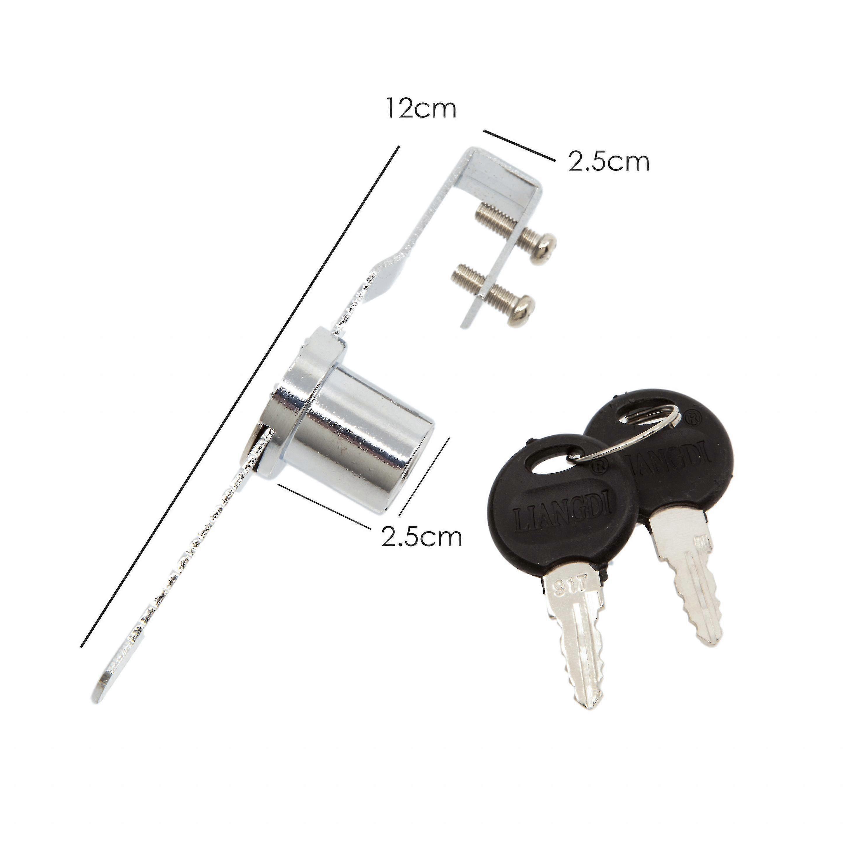 Silver Easy Install Glass Display Showcase Cabinet Slide Lock With Dual ...