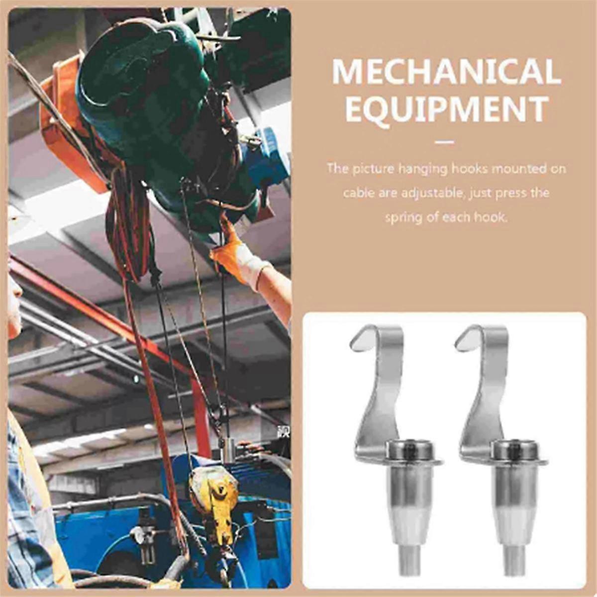 Adjustable Wire Rope Hooks Picture Rail Display Hanging Hooks Hanging ...