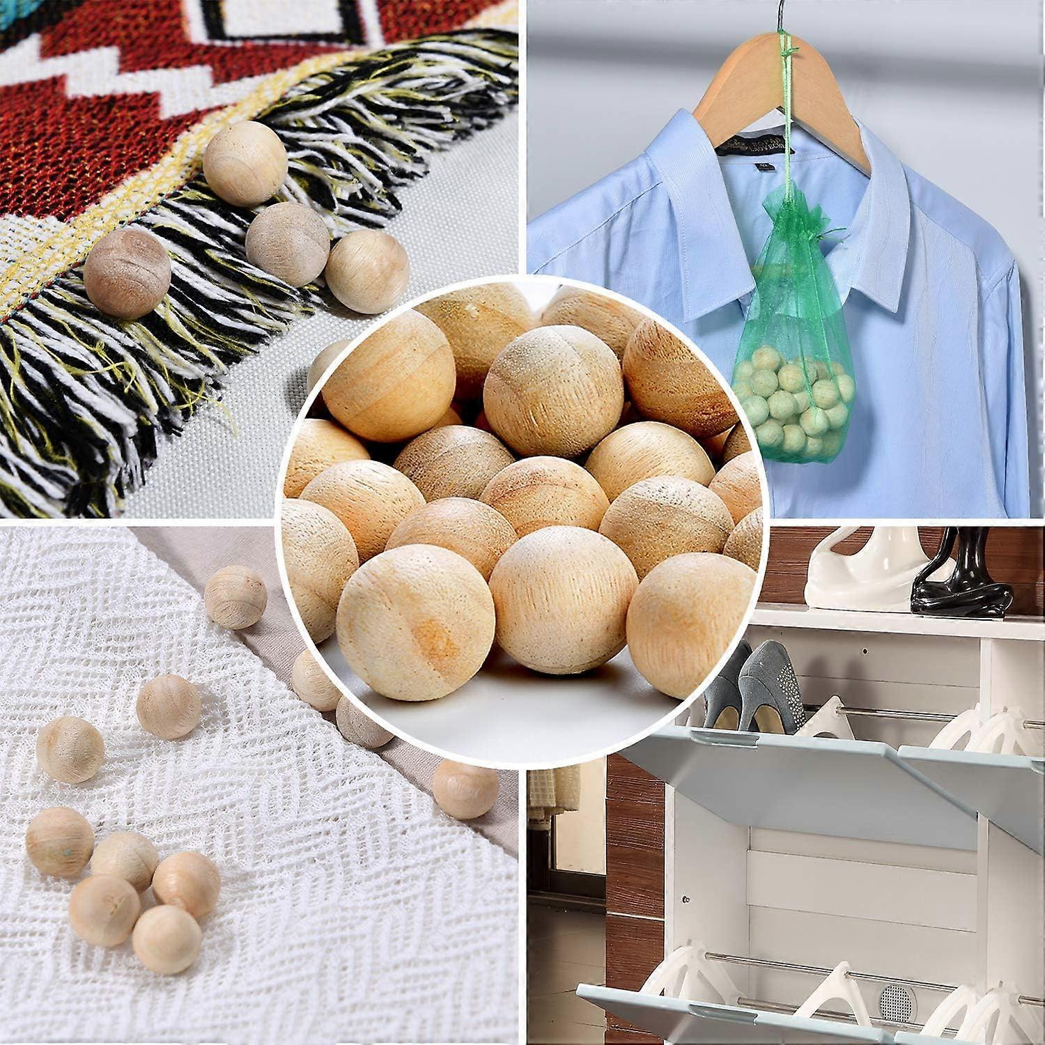 50 Pcs Moth Protection Moth Repellent Moth Balls Cedar Wood Odor Balls ...