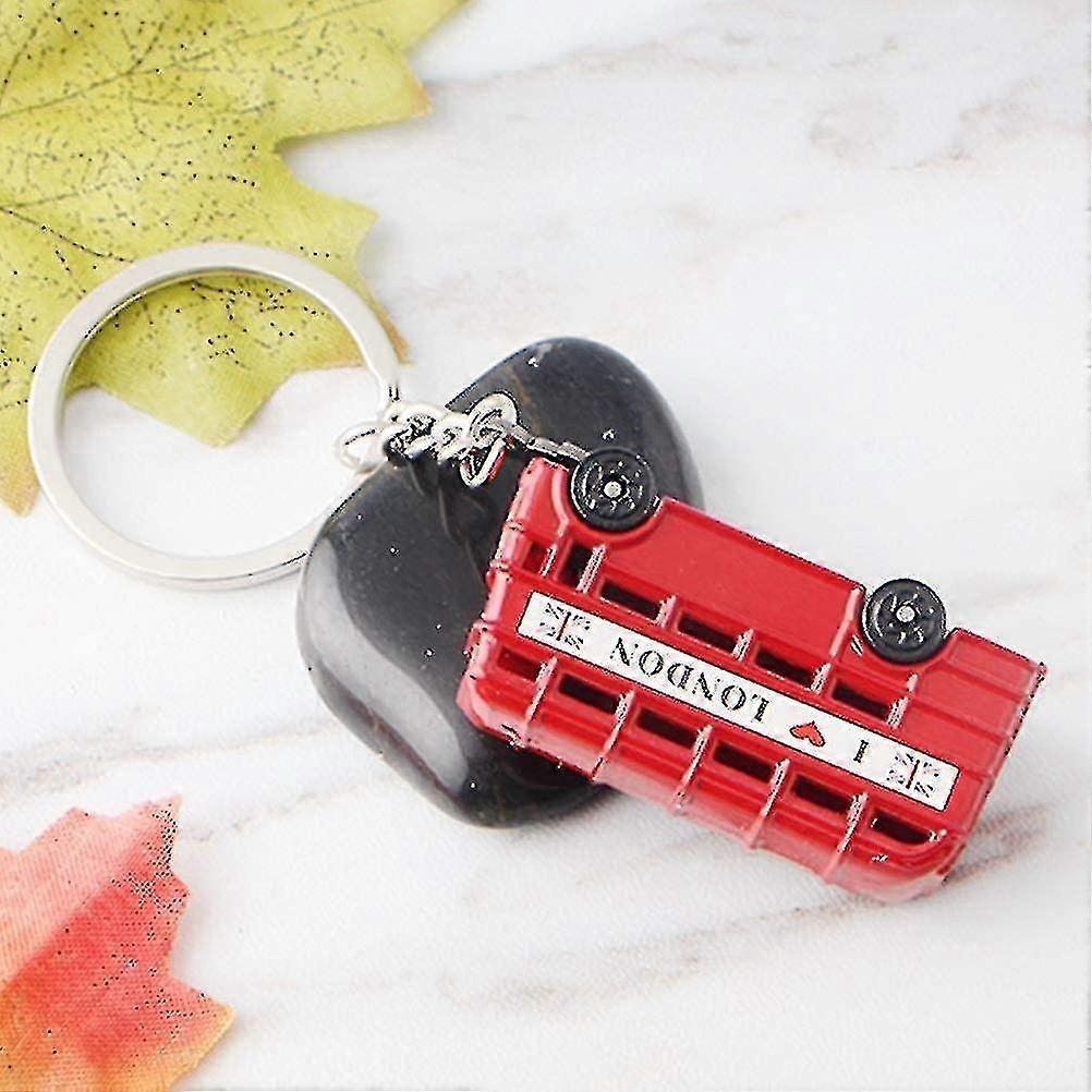4pcs Keychain Double Decker Bus Phone Booth Design Souvenir Keyring ...