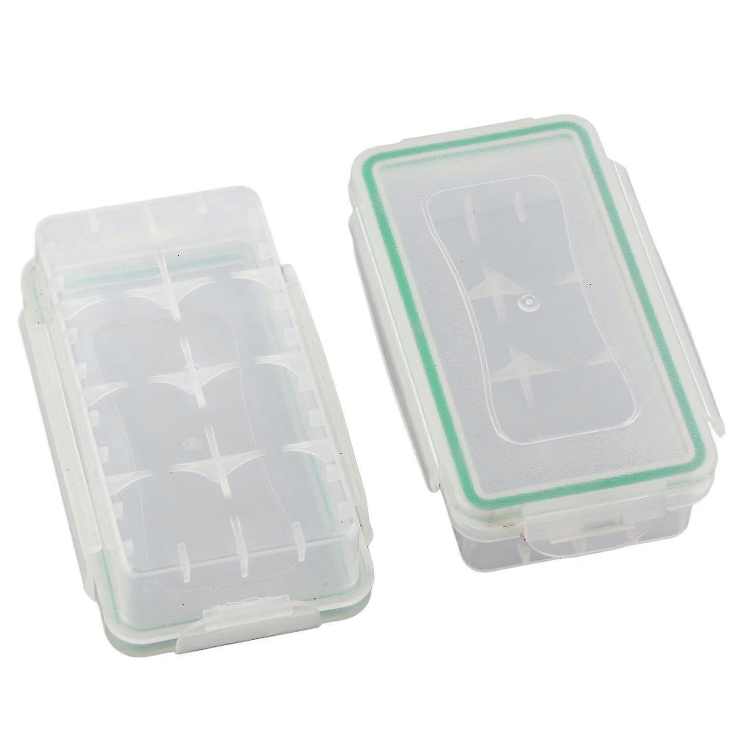 2PCS 18650 Battery Storage Box Case Holder Waterproof Batteries ...