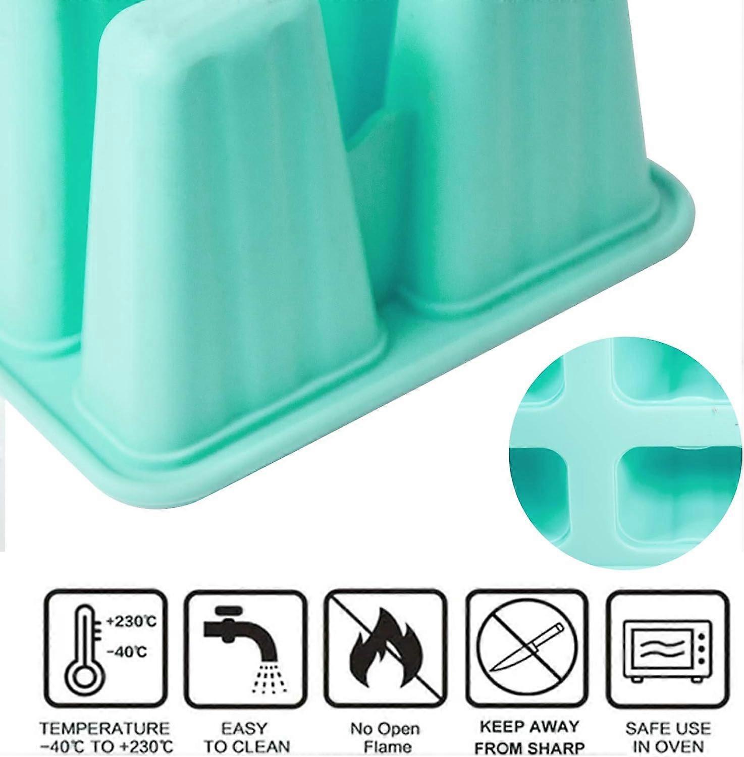 10-Cavity Ice Cream Mold, With Ice Cream Stick, Brushes and Folding ...