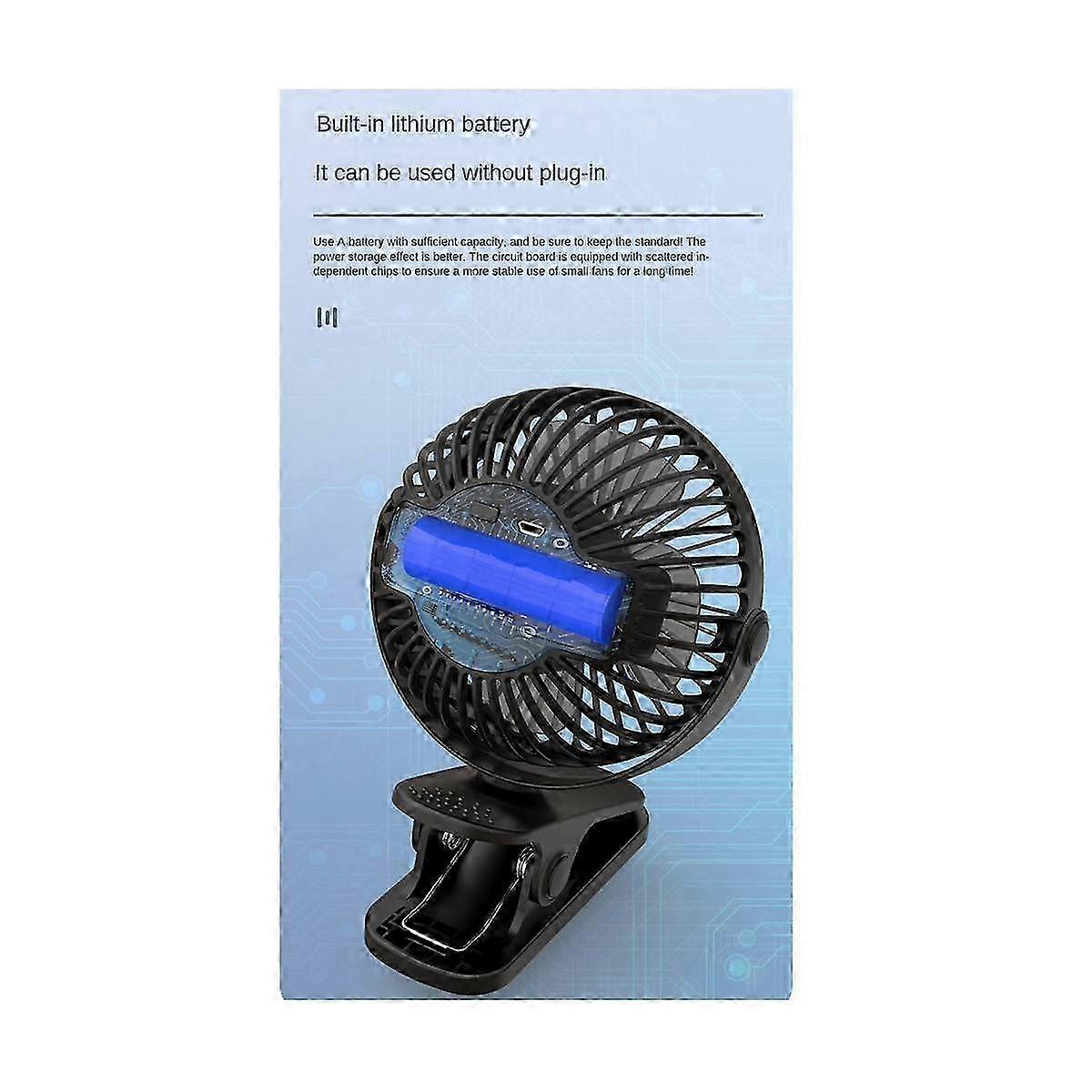 1200mah Summer Clip-on Fan Portable Automatic Oscillating Head Fan ...
